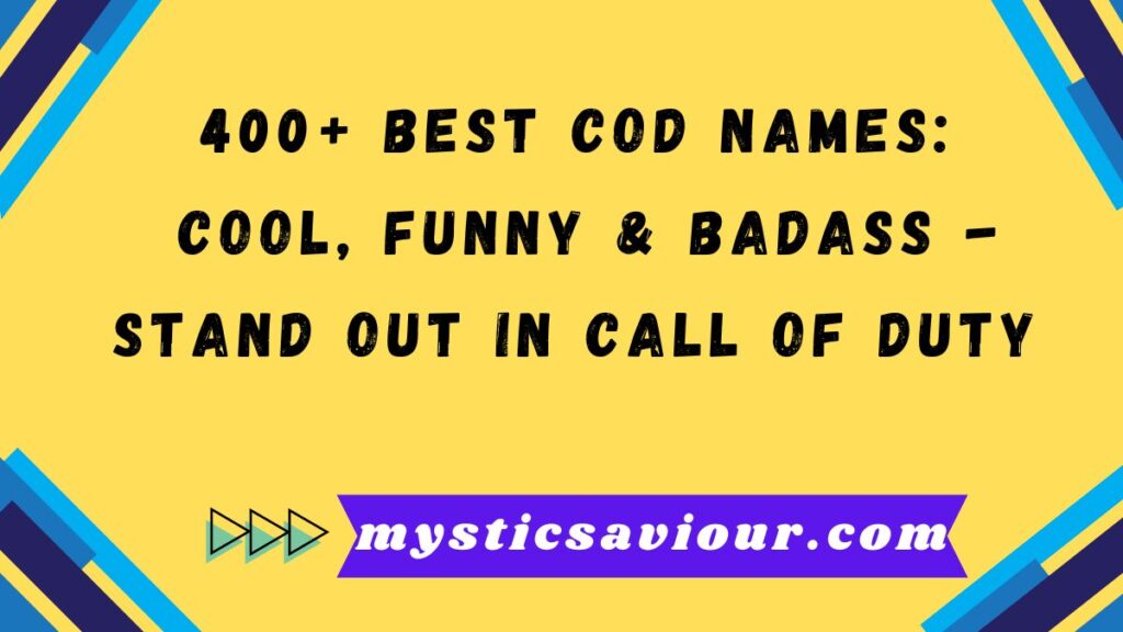400+ Best COD Names: Cool, Funny & Badass